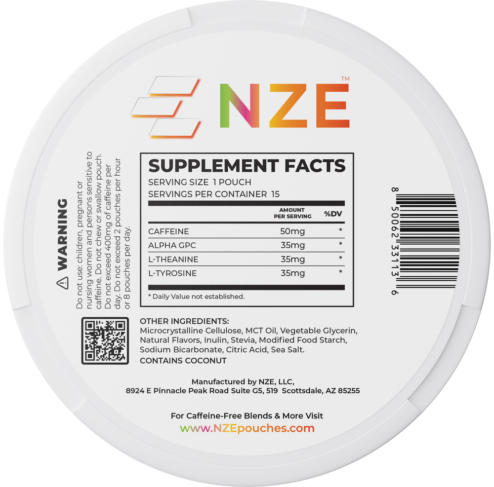 Tropic Mango Energy 50mg Caffeine Pouches | 5 Pack | NZE · NZE